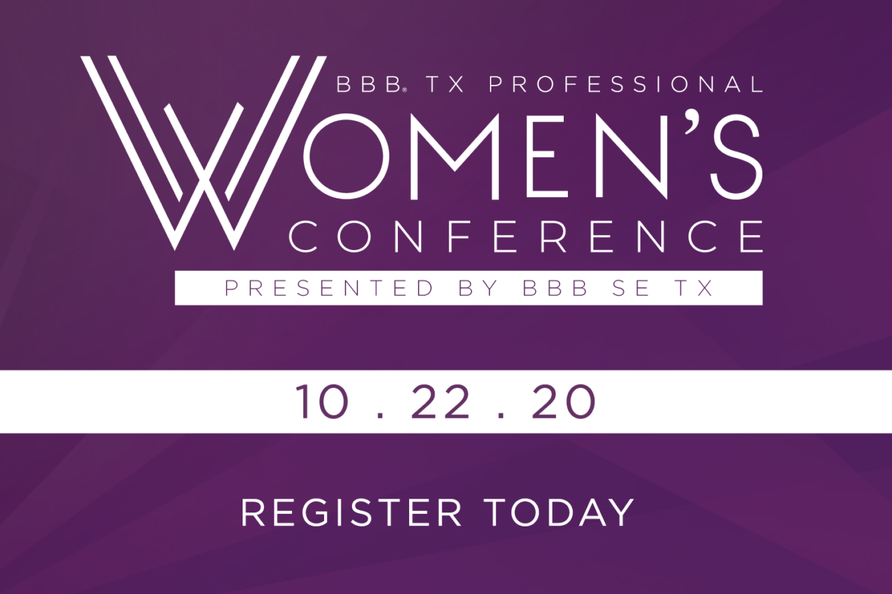 BBB Texas Professional Women’s Conference 2020 - Greater Hewitt Chamber ...